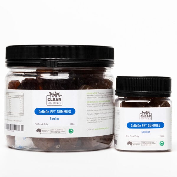 CeBeDe Pet Hemp Oil Gummies - Sardine - Clear Dog Treats