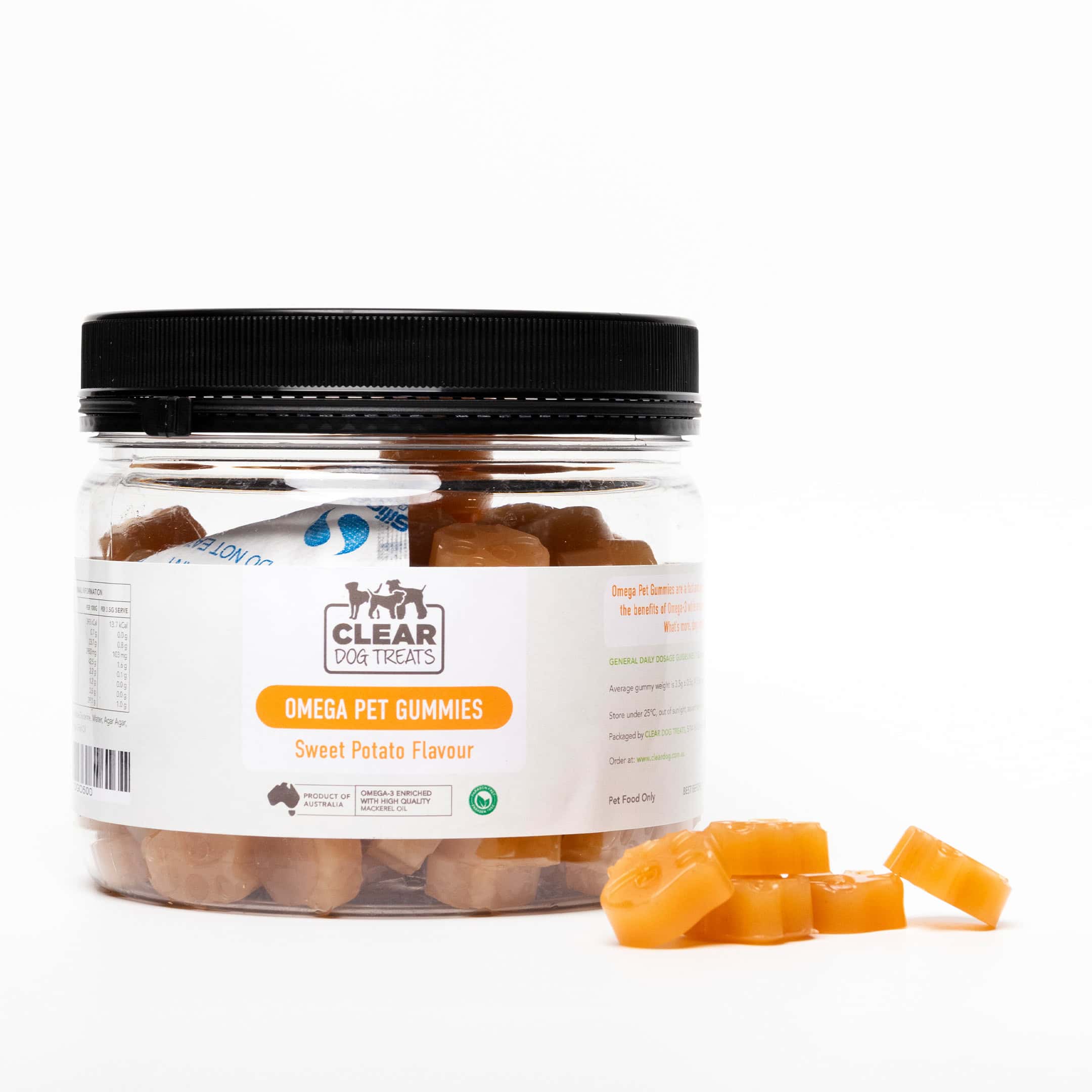 Omega Pet Gummies - Sweet Potato - Clear Dog Treats